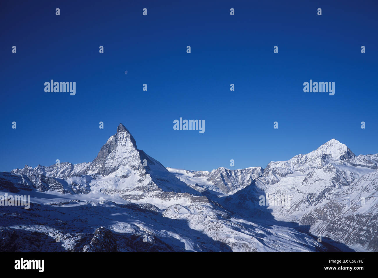Switzerland, Europe, blue, blue winters, scenery, Valais, mountains ...