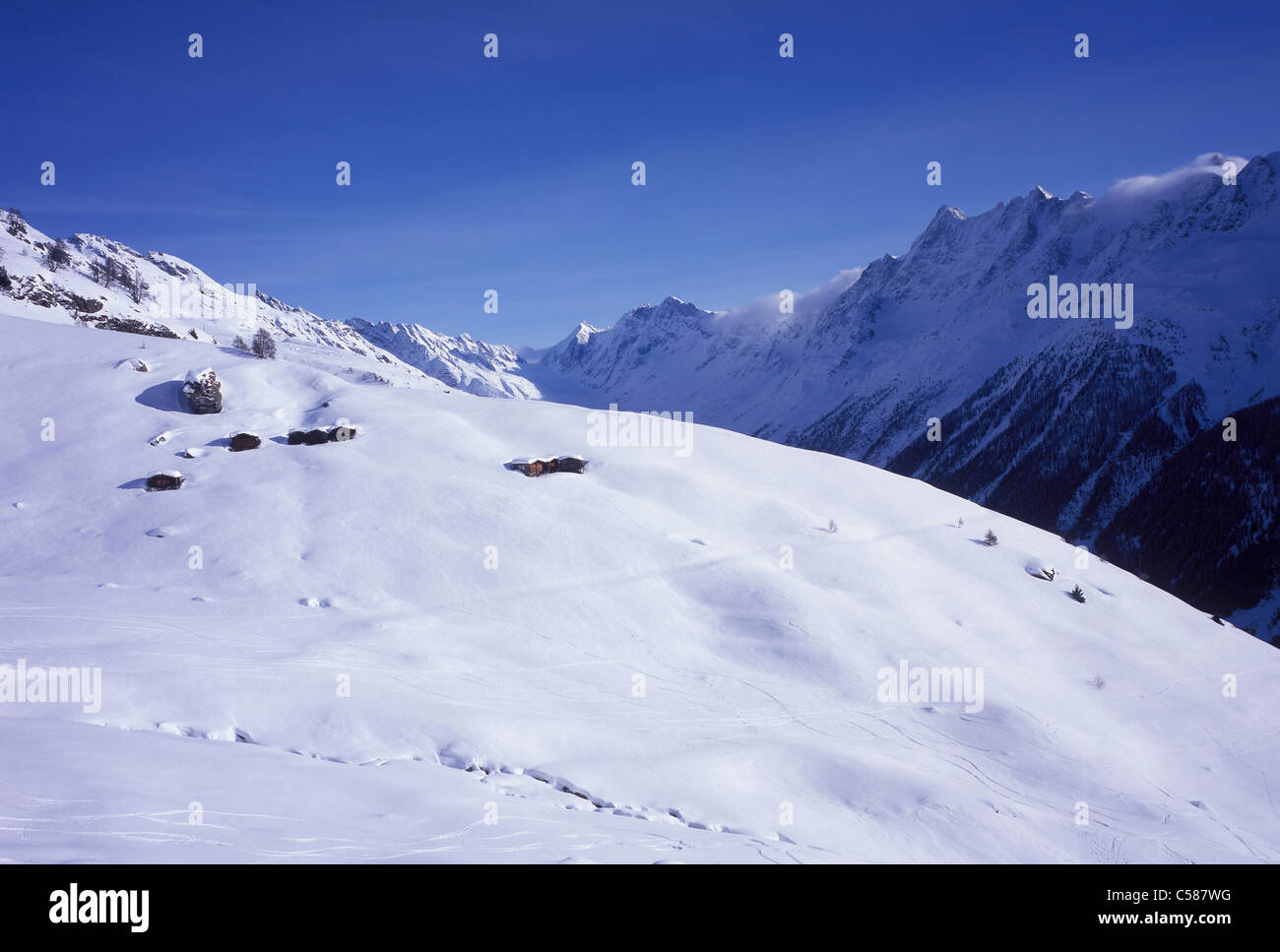 Switzerland, Europe, scenery, Alps, Valais, mountain, mountains ...