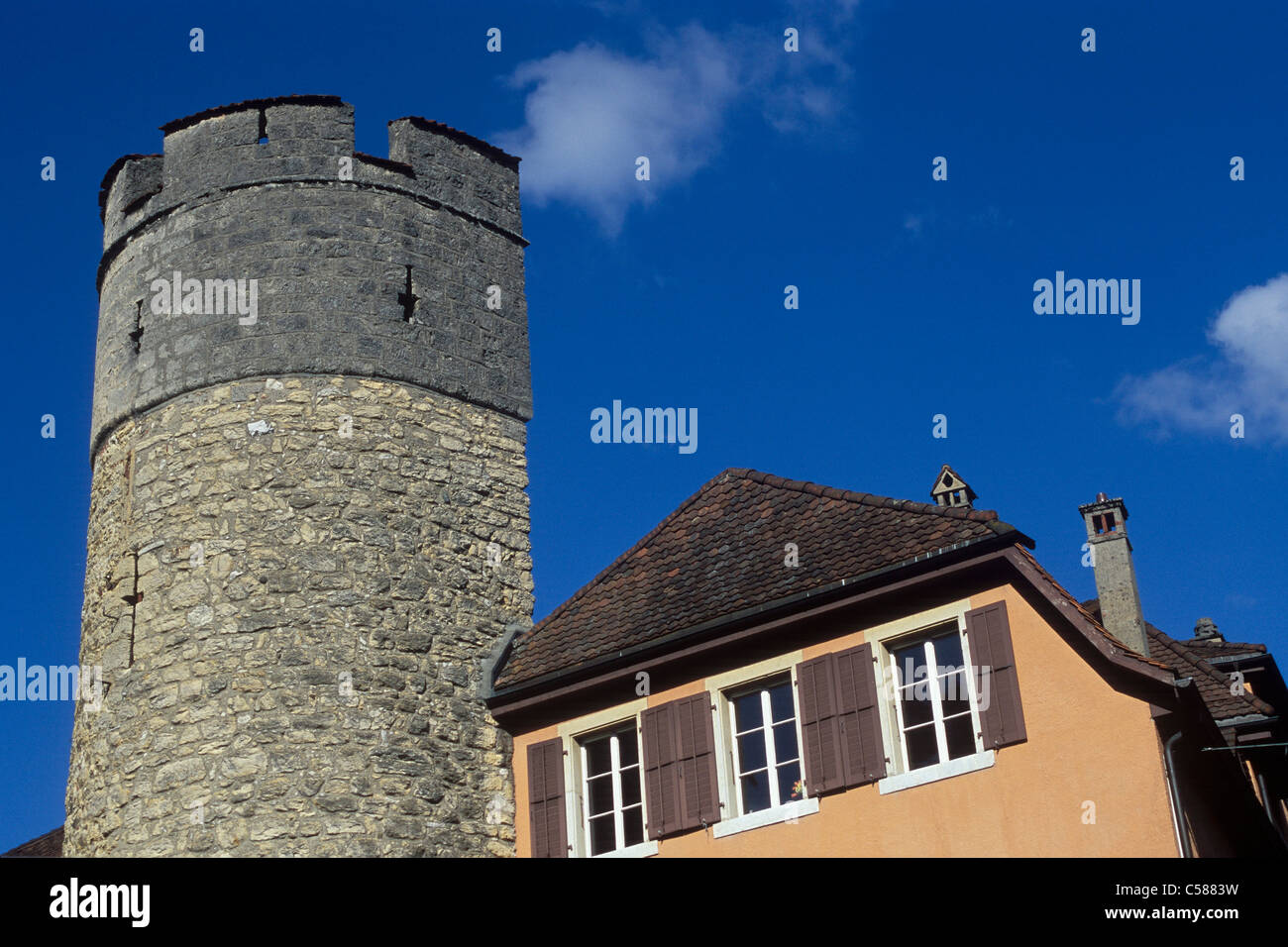 House, Home, tower, rook, building, construction, summer, Old Town ...