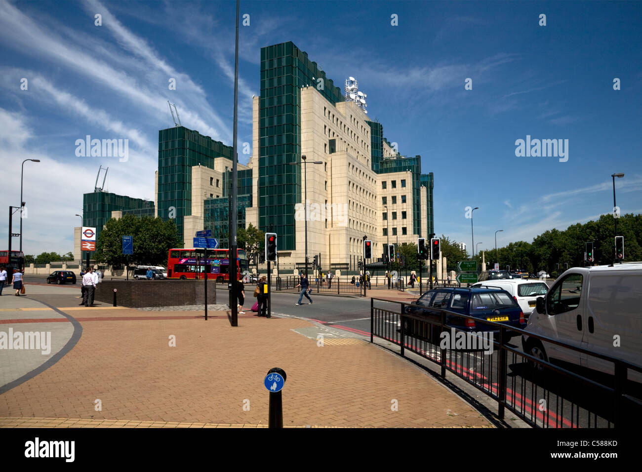 MI6 building vauxhall london england Stock Photo - Alamy