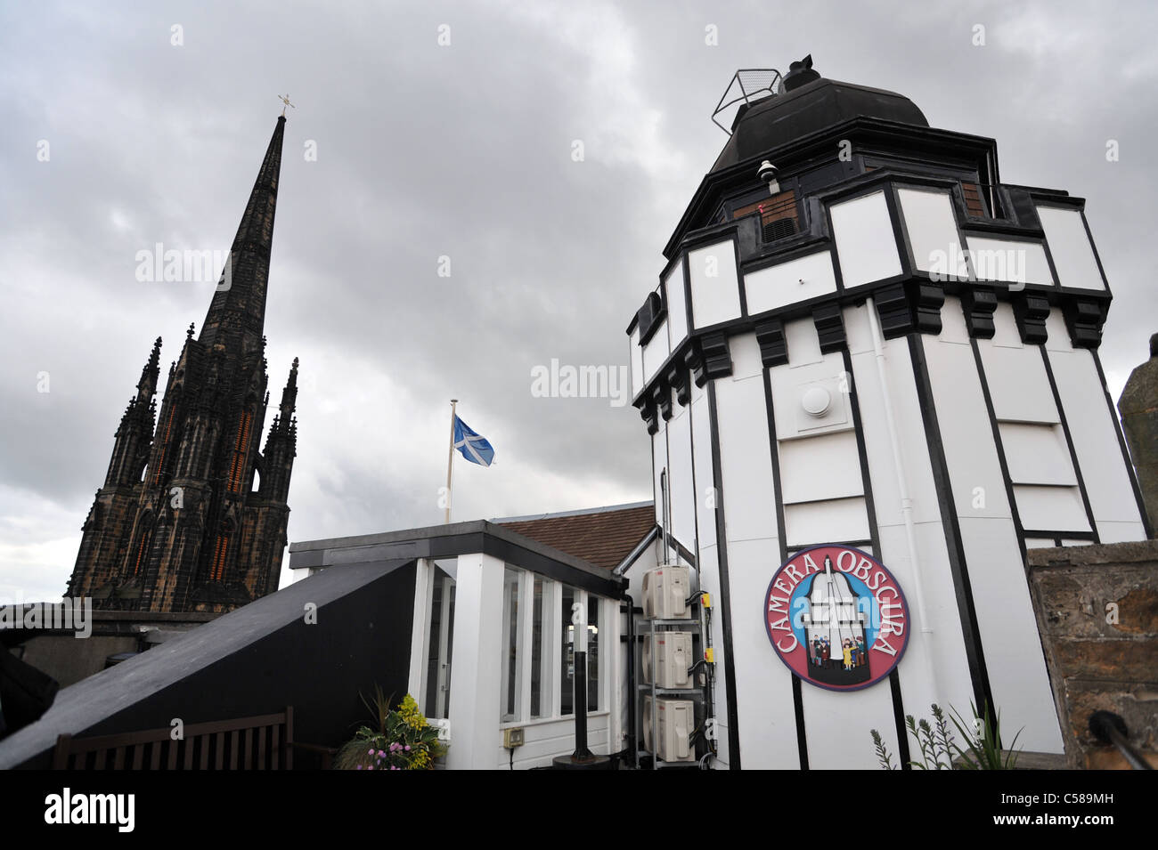 Edinburgh Camera Obscura tourism royal mile saltire Scotland unusual ...
