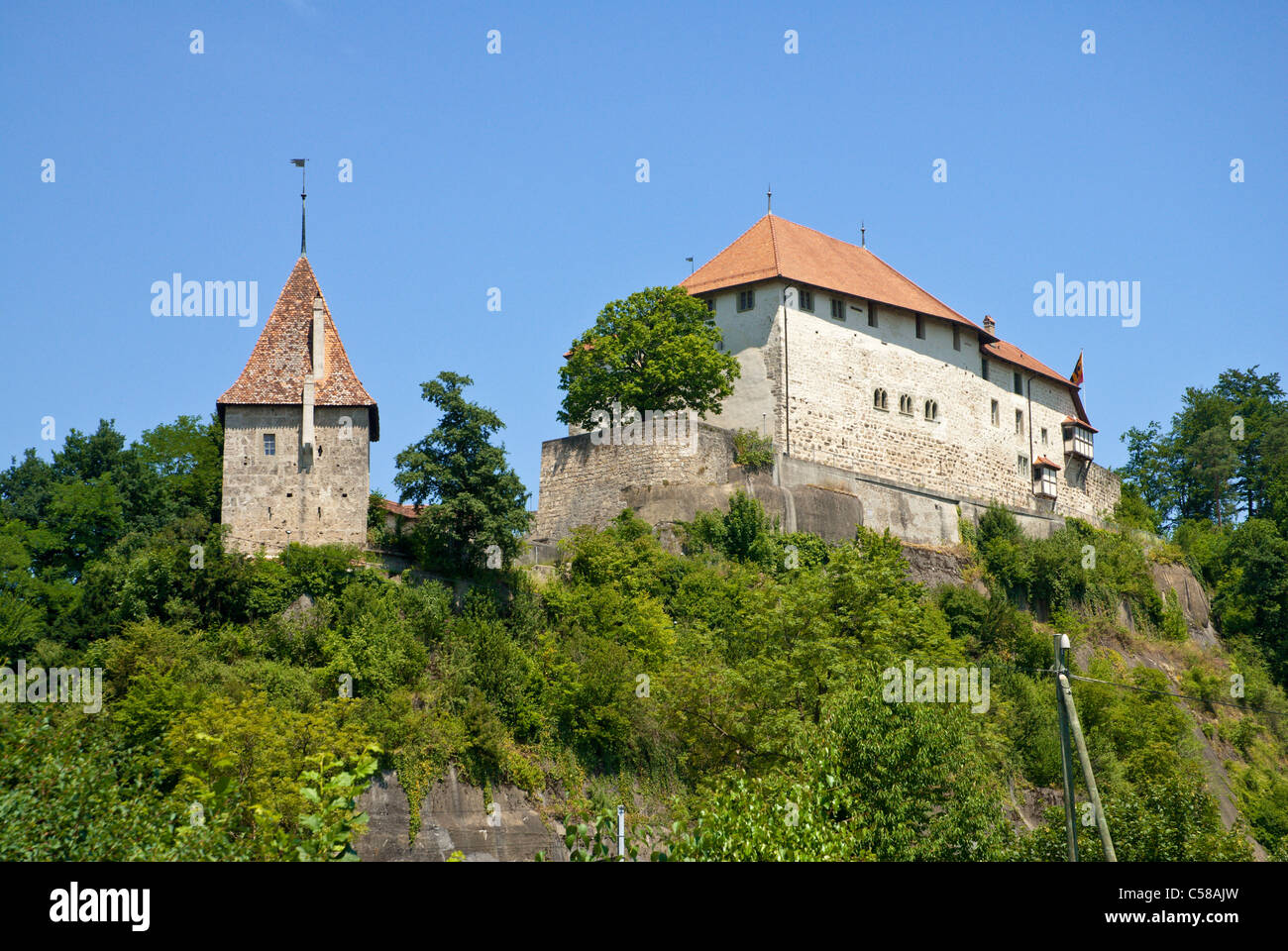 Bern, canton BE, castle, Europe, Laupen, power, Middle Ages, horizontal ...
