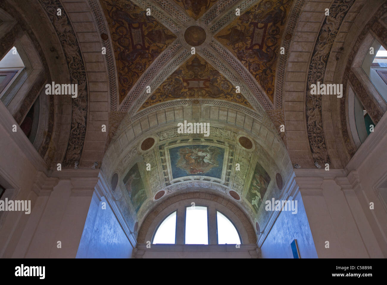 Italy, Veneto, Bagnolo di Lonigo, the frescoes of Villa Pisani of the ...