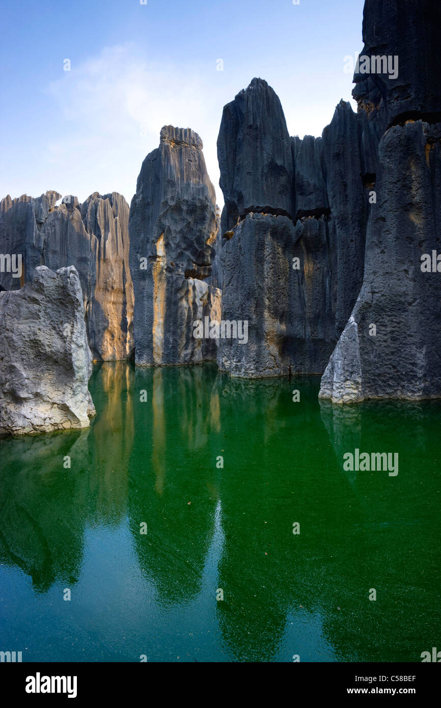 Shilin Stone Forest, China, Asia, stone wood, cliff forms, cliff ...