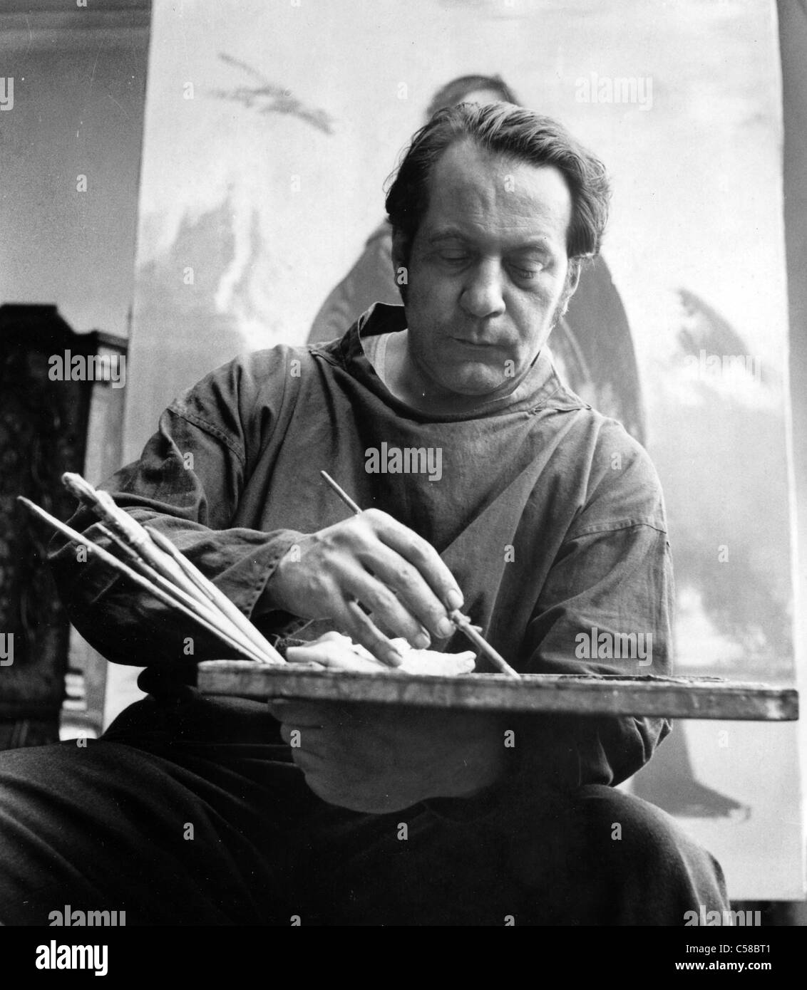 Pietro annigoni painting Black and White Stock Photos & Images - Alamy