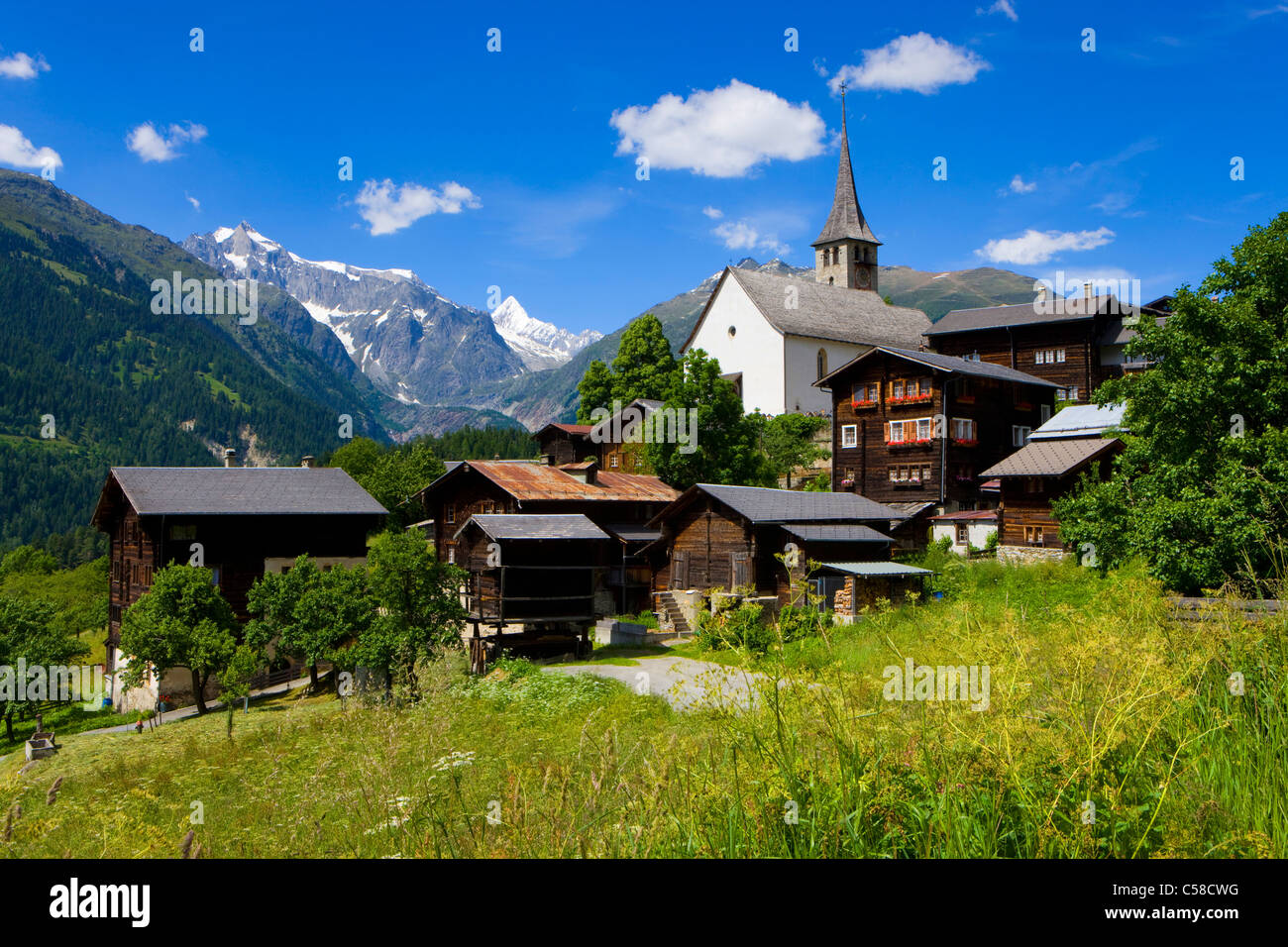 Valais village hi-res stock photography and images - Alamy