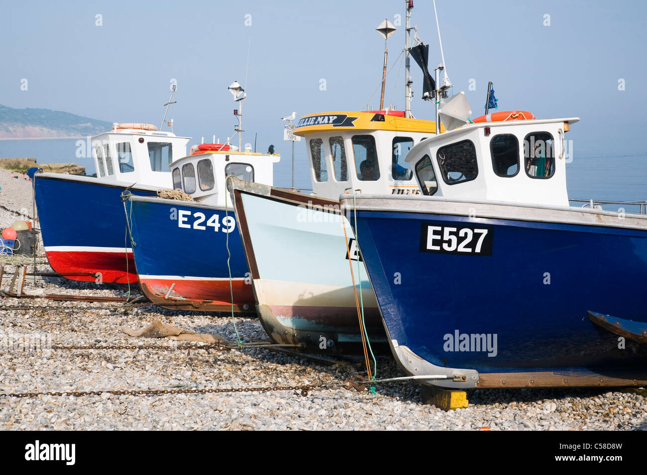 Fishing boats at Beer, Devon, England Stock Photo - Alamy