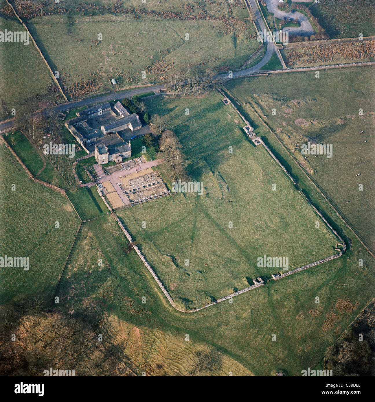 Aerial view iron age fort hi-res stock photography and images - Alamy