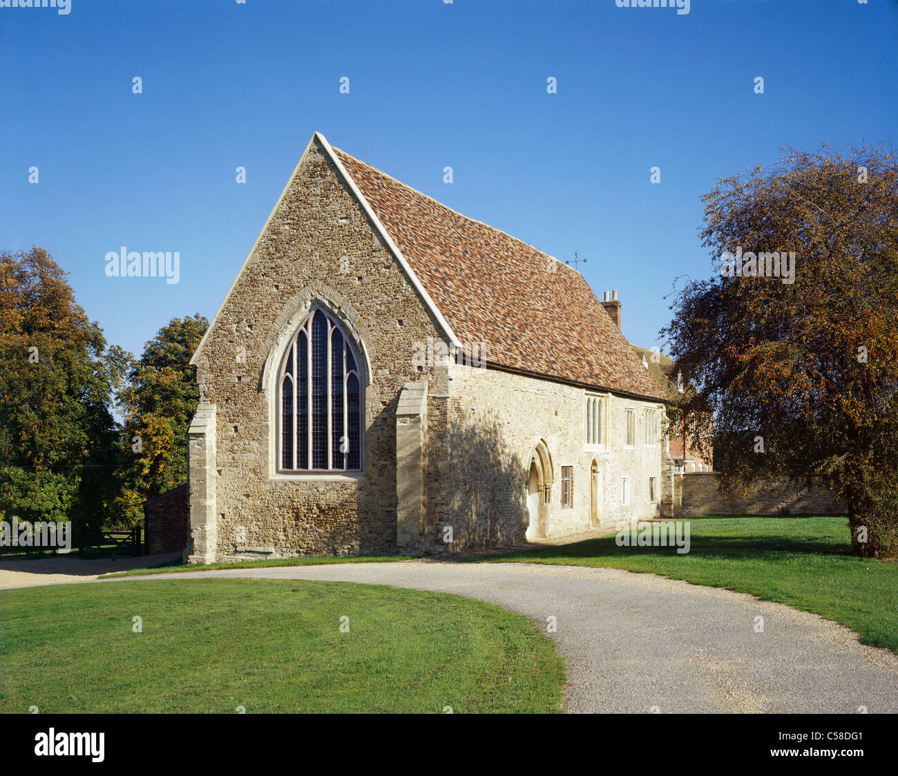 Bushmead Priory. View from the South-West Stock Photo - Alamy