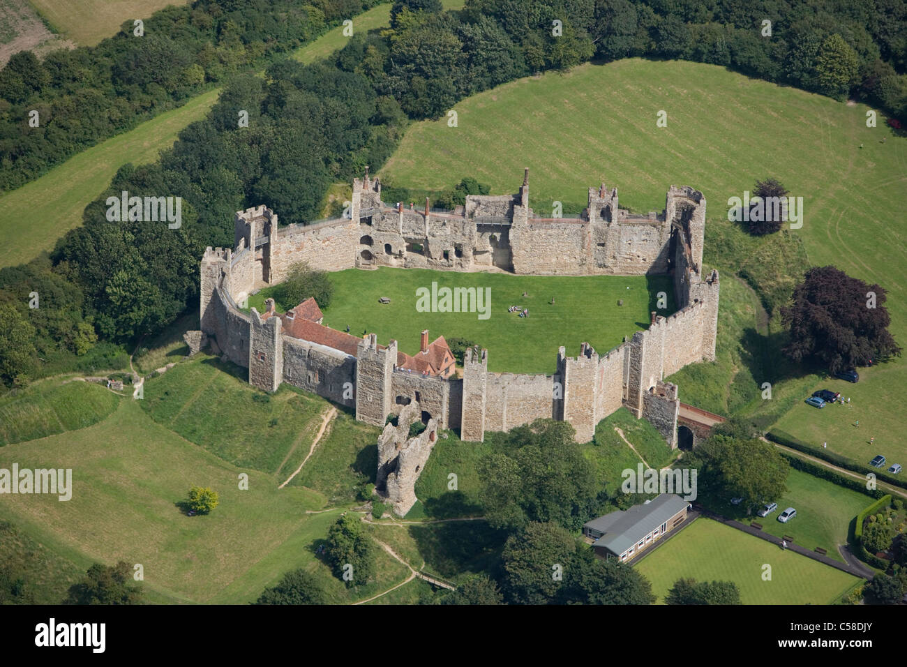 Framlingham Castle. Aerial view Stock Photo - Alamy