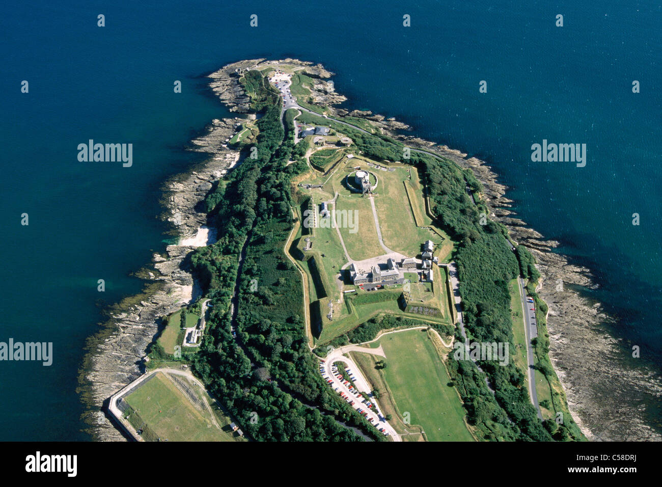 Pendennis Castle. Aerial view Stock Photo - Alamy