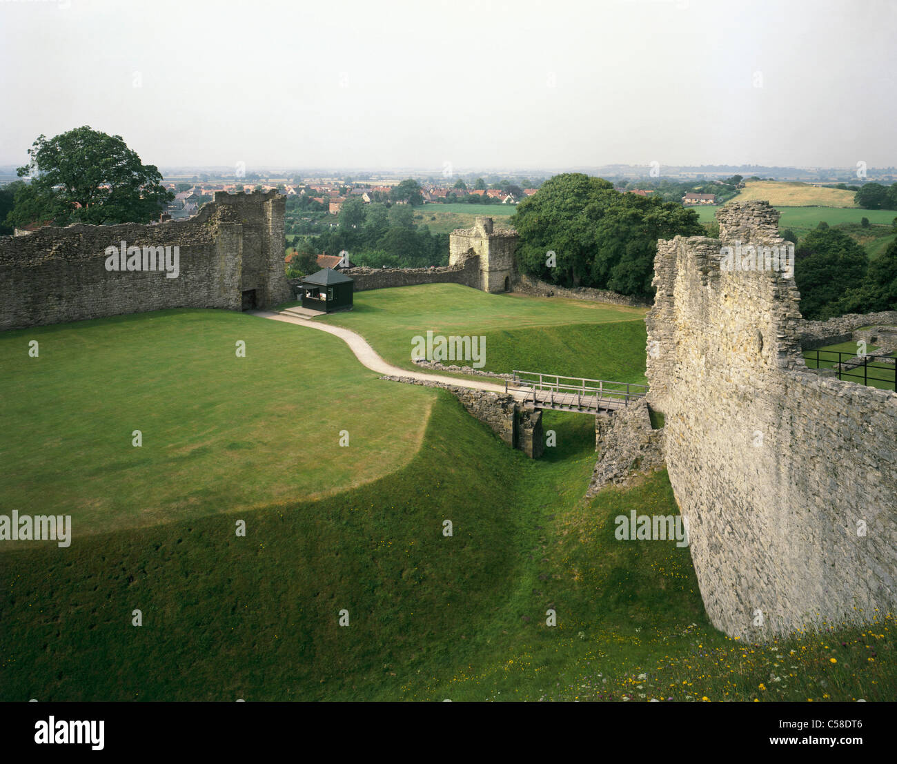 Pickering Castle. the Outer Ward and Gatehouse Stock Photo - Alamy