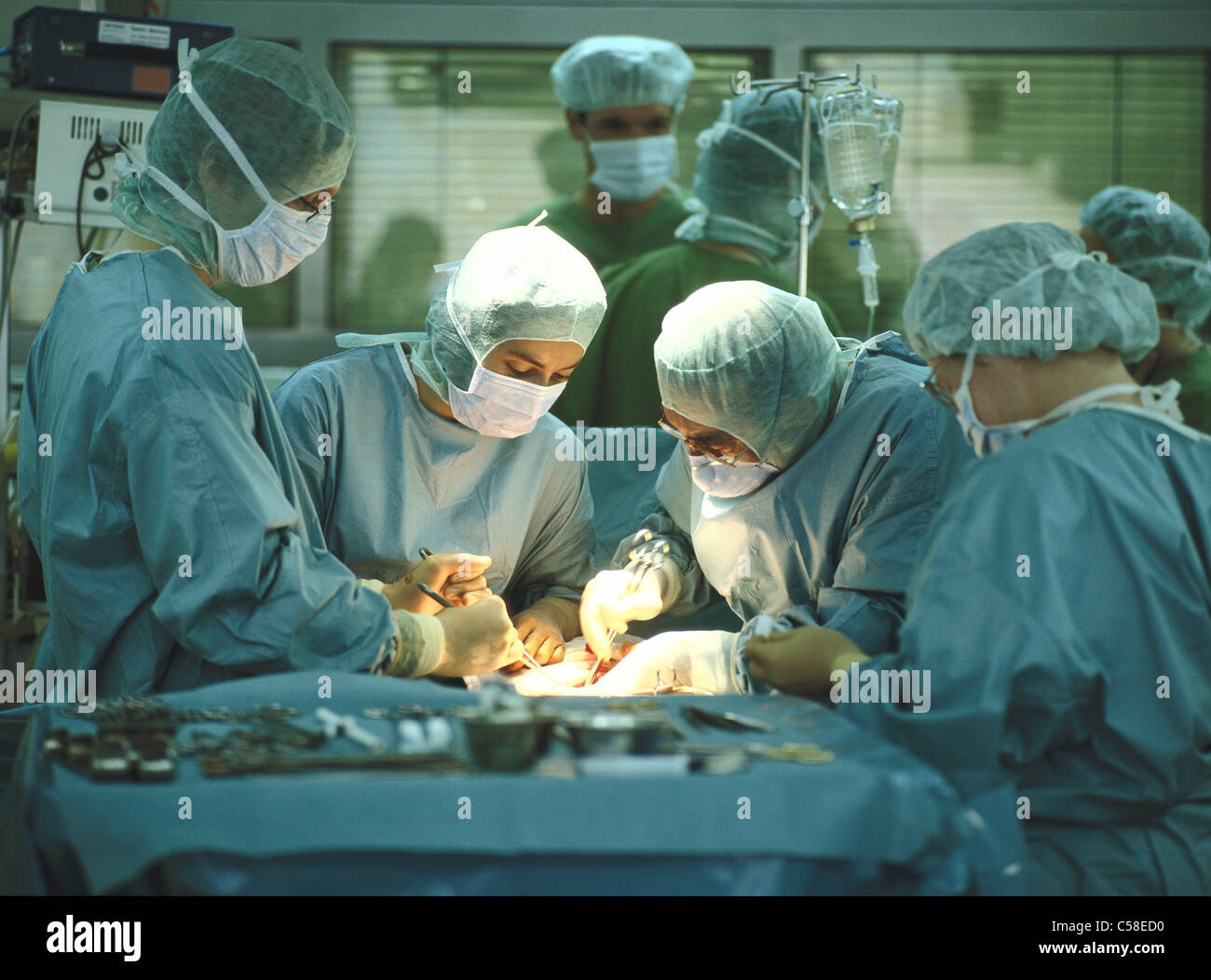 care, cooperation, cooperating, doctor, desease, equipment, gown ...