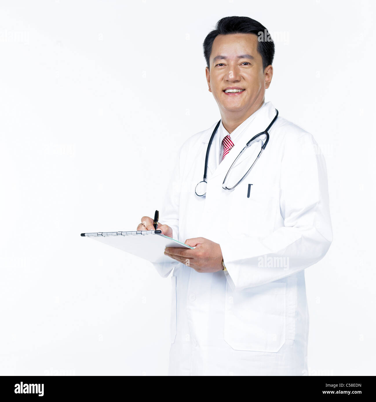 Portrait of Doctor with medical chart Stock Photo - Alamy