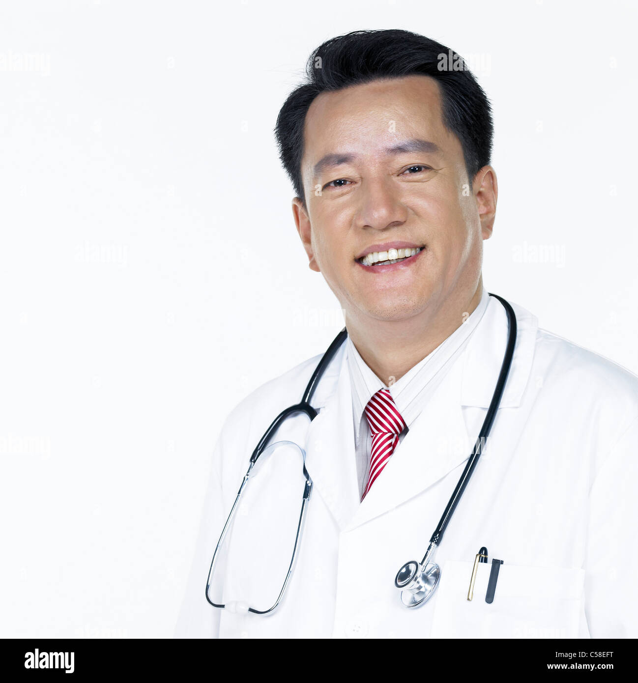 Portrait of Doctor with Stethoscope Stock Photo - Alamy