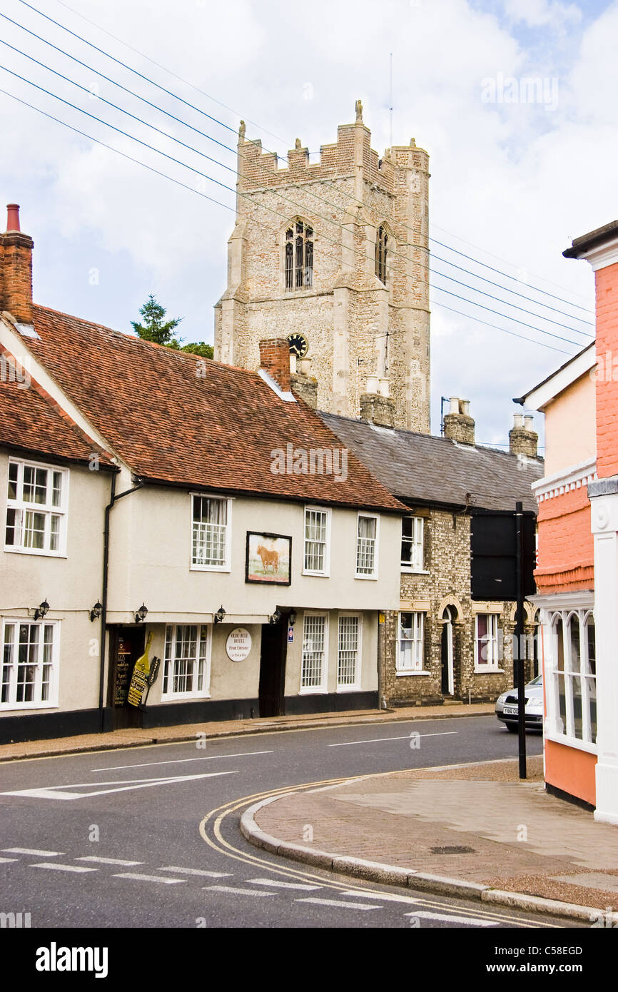 The Olde Bull Hotel and All Saints Church, Church Street, Sudbury ...