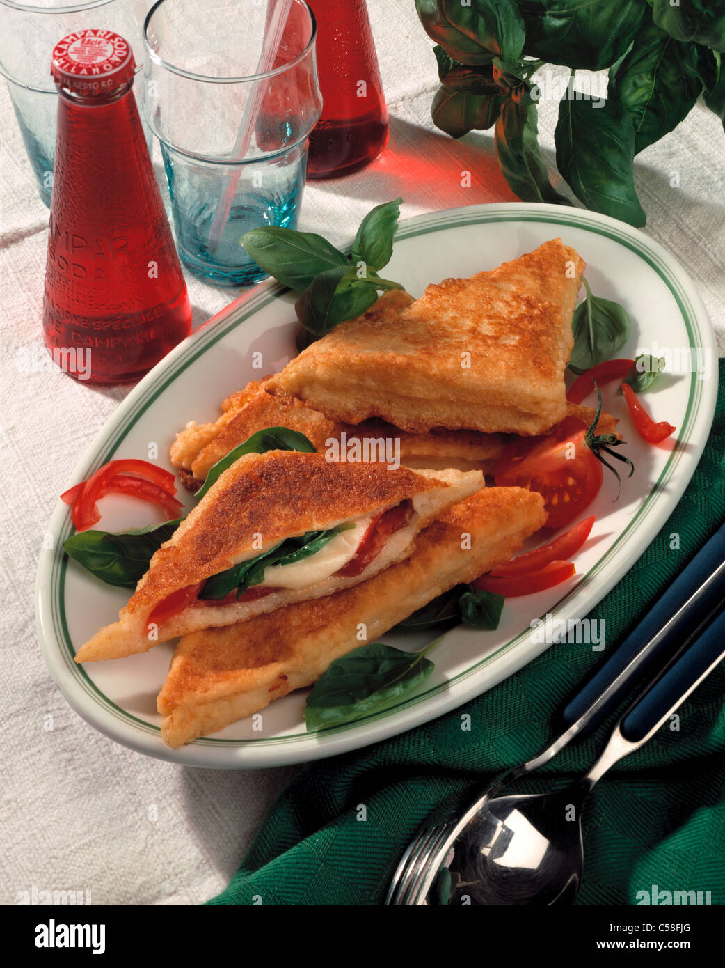 Mozzarella - sandwich Stock Photo - Alamy