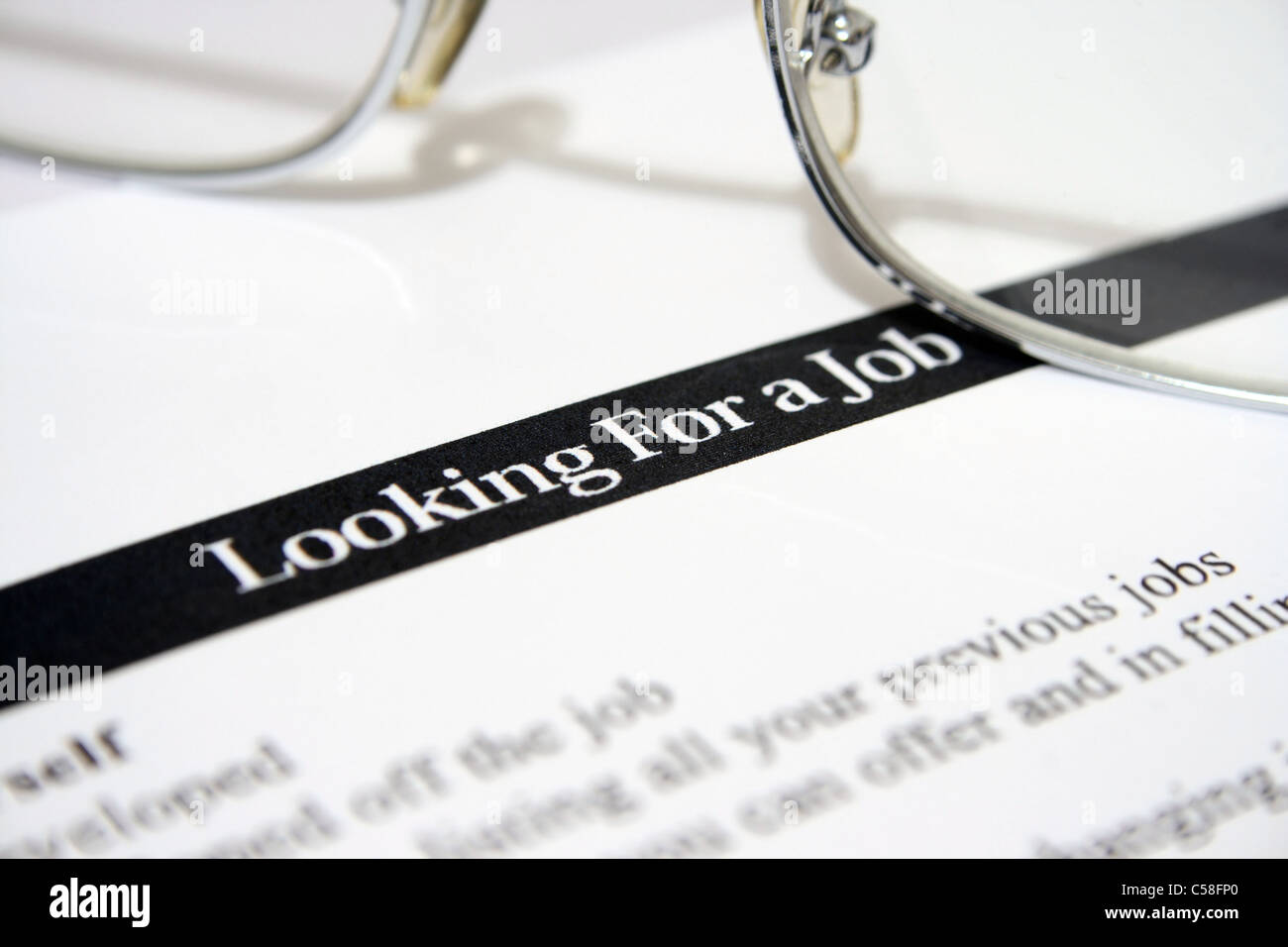 Looking for a job Stock Photo - Alamy