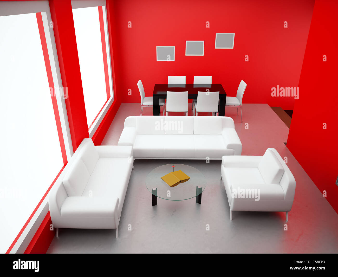 Interior of the modern room. High resolution image. 3d rendered ...
