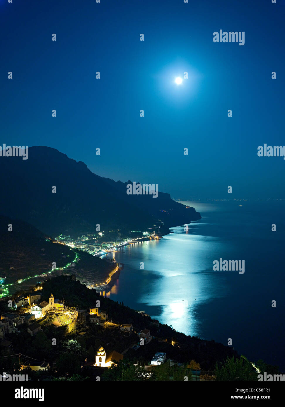 Amalfi coast night italy hi-res stock photography and images - Alamy