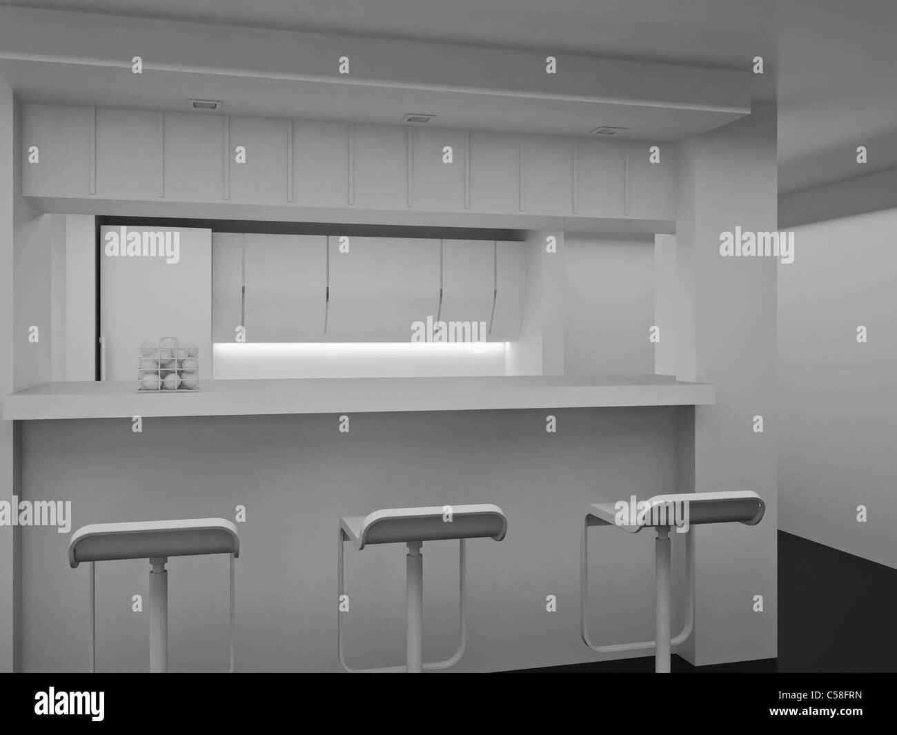 Interior of the modern room. High resolution image. 3d rendered ...