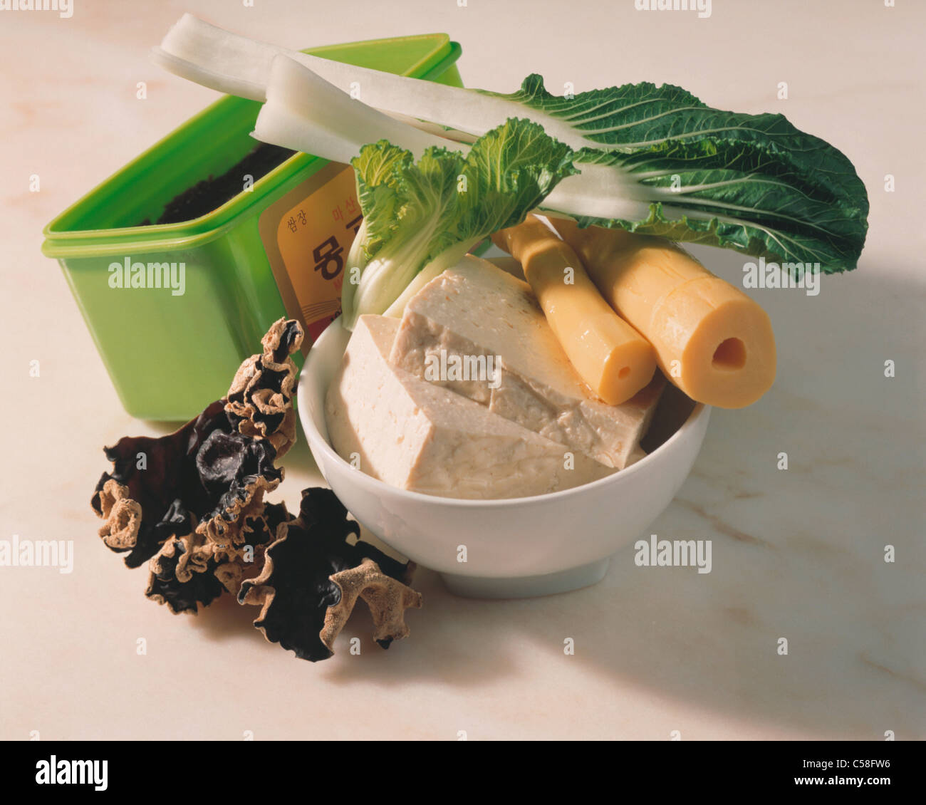 Still: Miso, pak - choi, bamboo sprouts, mu - err - mushrooms, tofu ...
