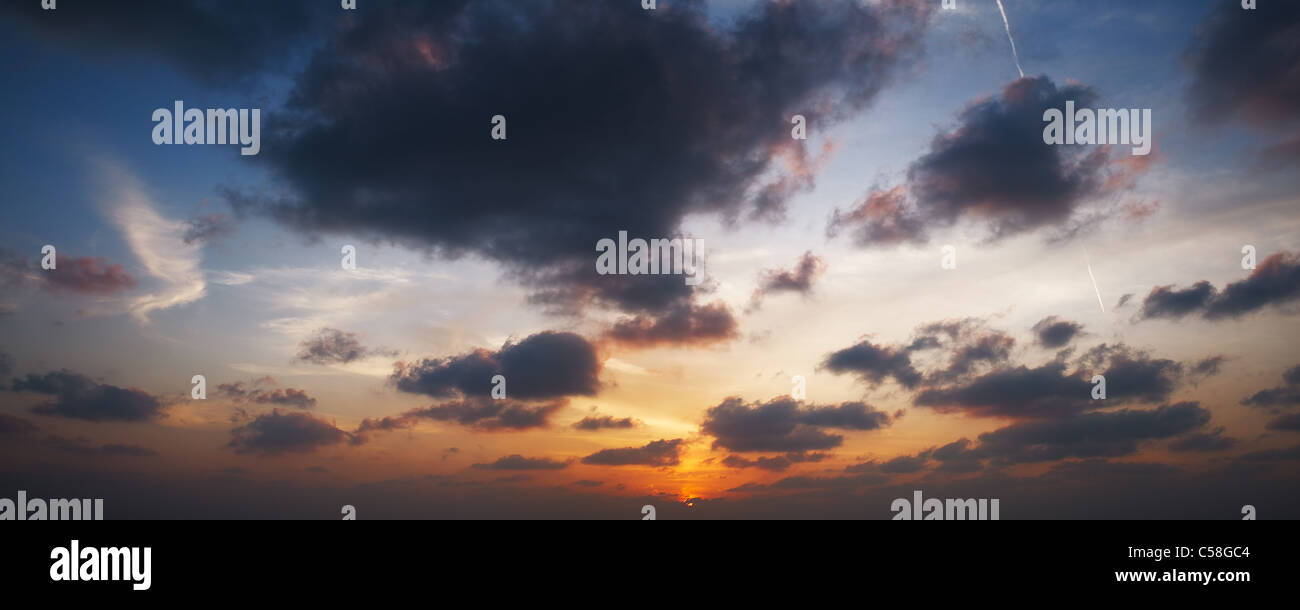 Sunset sky panorama Stock Photo - Alamy