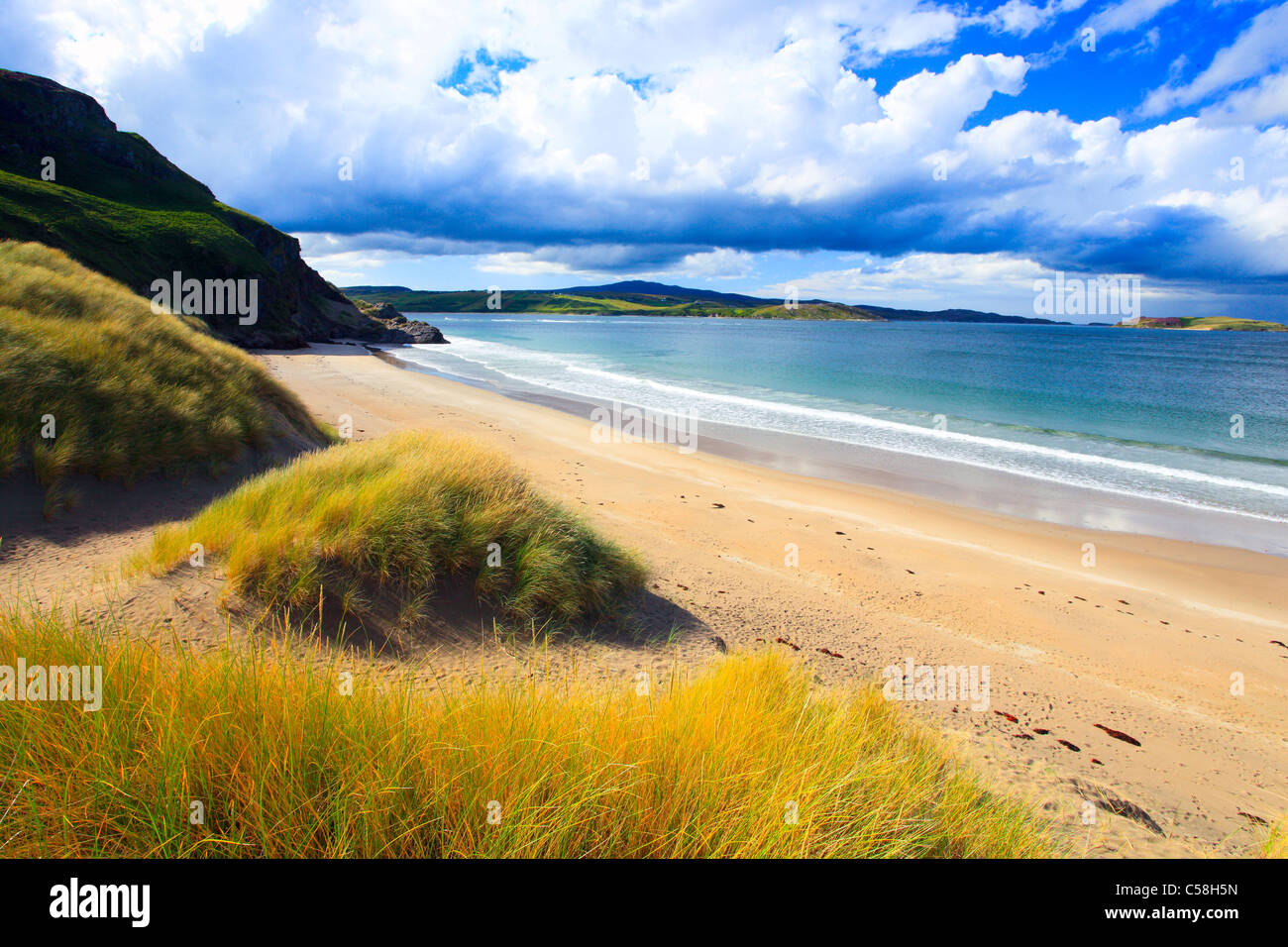 Evening, bay, Coldbackie, Coldbackie Bay, cliff, rock, body of water ...
