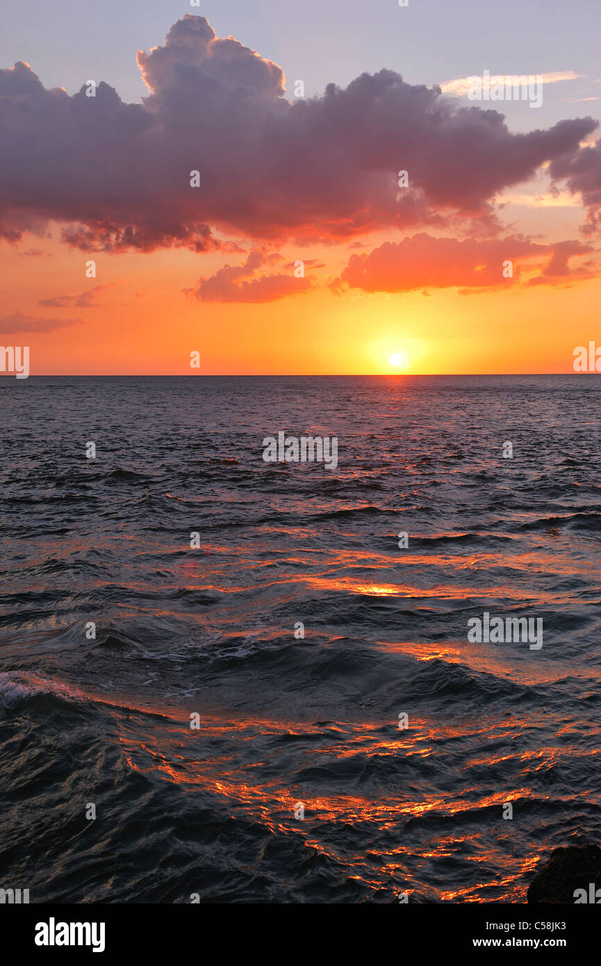 Sunset, Beach, Madeira Beach, near Clearwater, Florida, USA, United ...