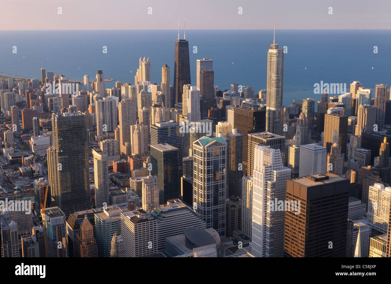Chicago, from above, from Willis Tower, Chicago, Illinois, USA, United ...