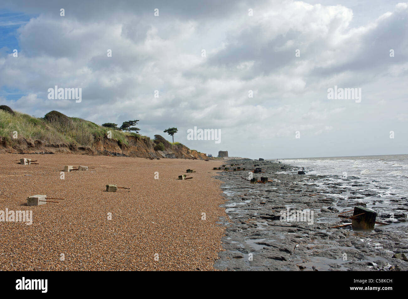 Ww2 anti invasion concrete blocks shingle hi-res stock photography and ...