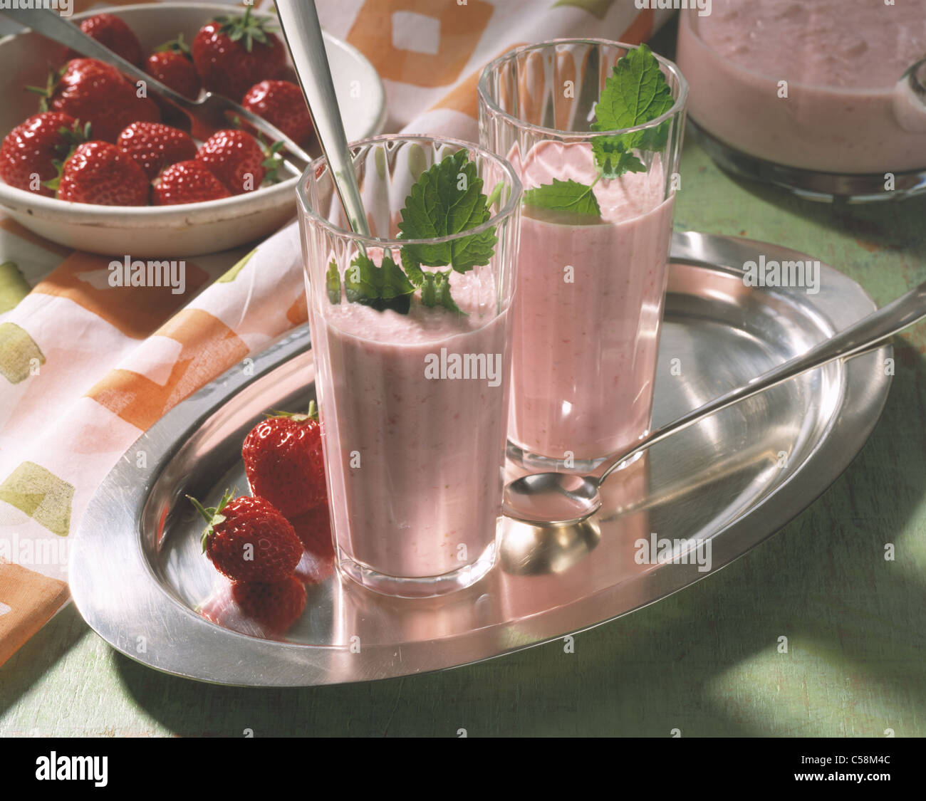 Strawberry - shake Stock Photo - Alamy