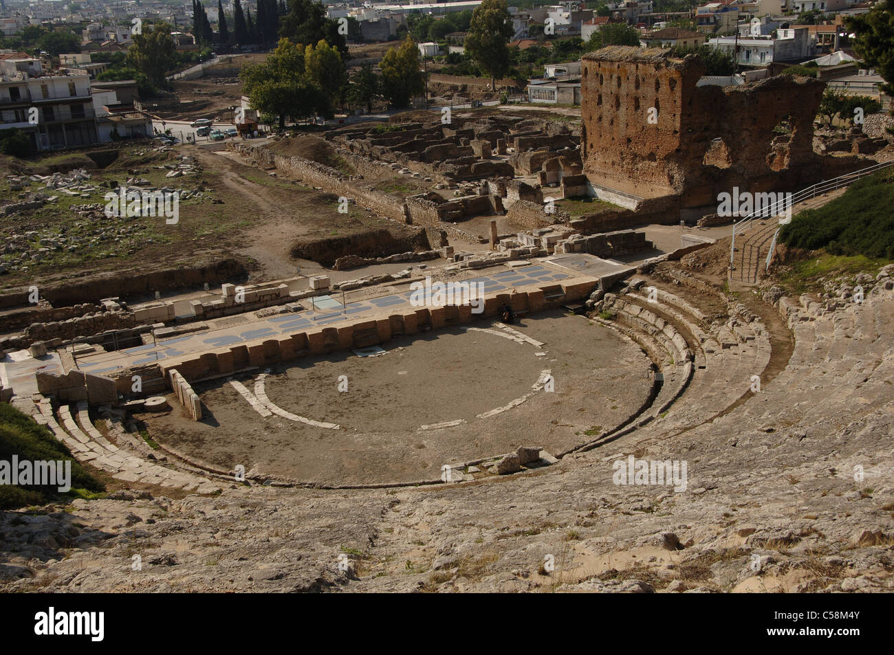 Greece. Argos. Greco-Roman Theatre. Ruins. Peloponnese Region Stock ...