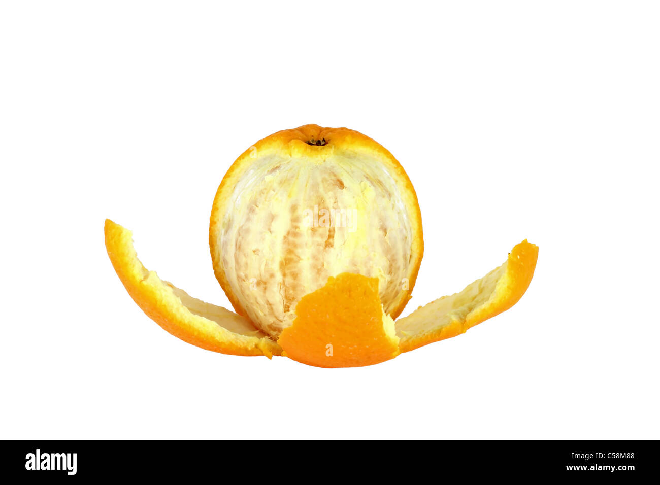 Half peeled orange hi-res stock photography and images - Alamy