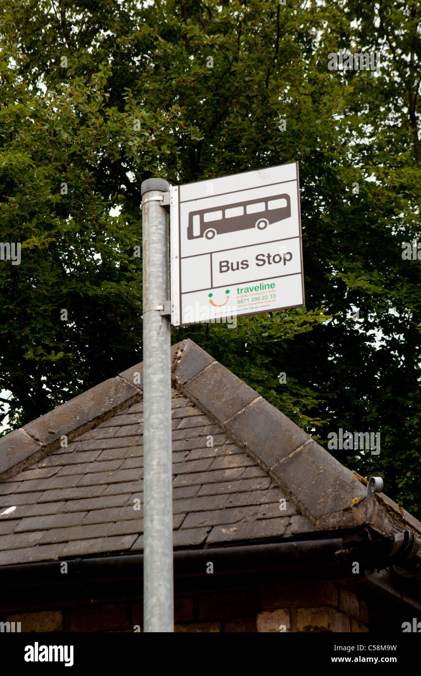 Uk bus stop sign hi-res stock photography and images - Alamy