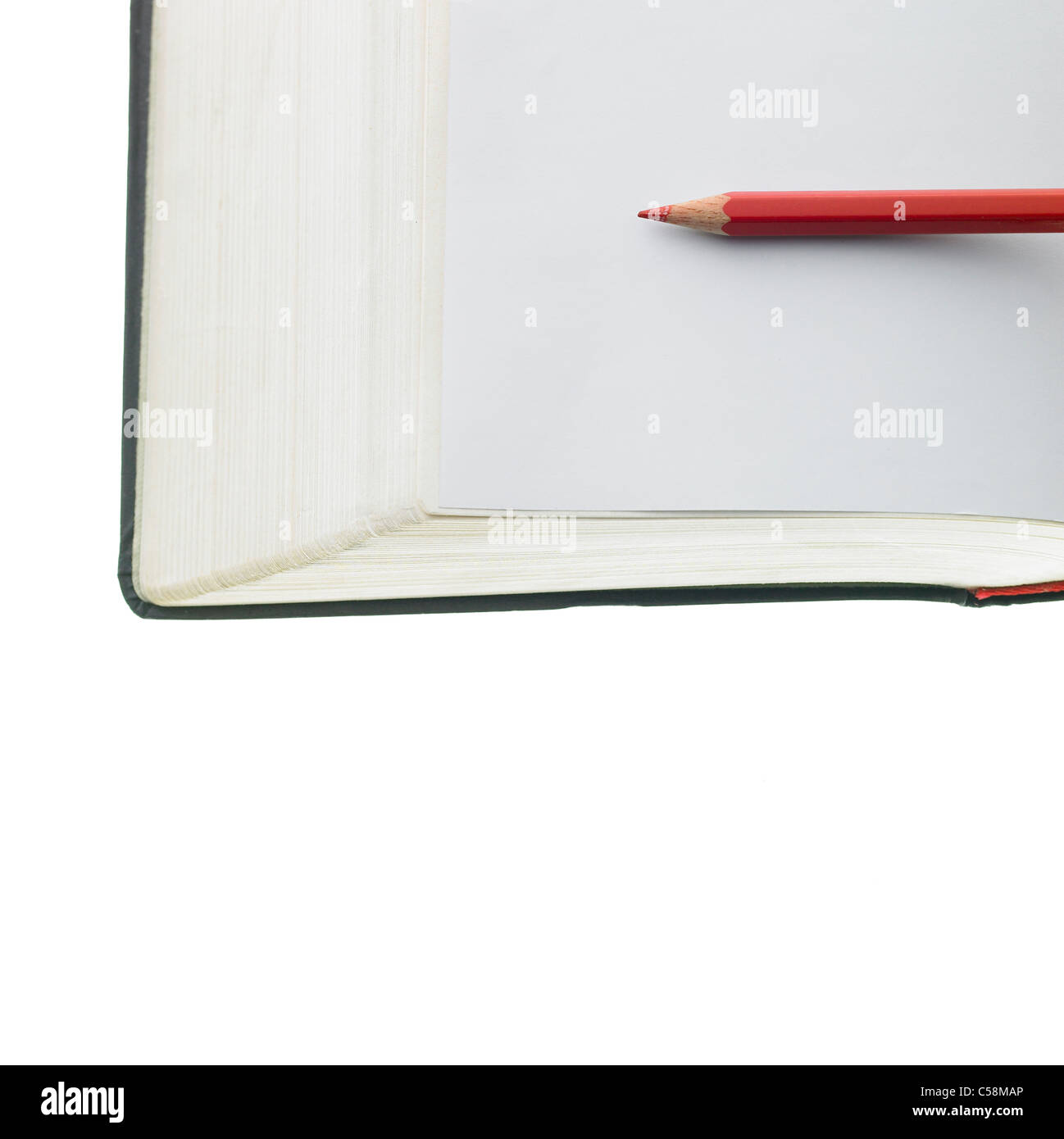Elevated view of bookbook red Stock Photo - Alamy
