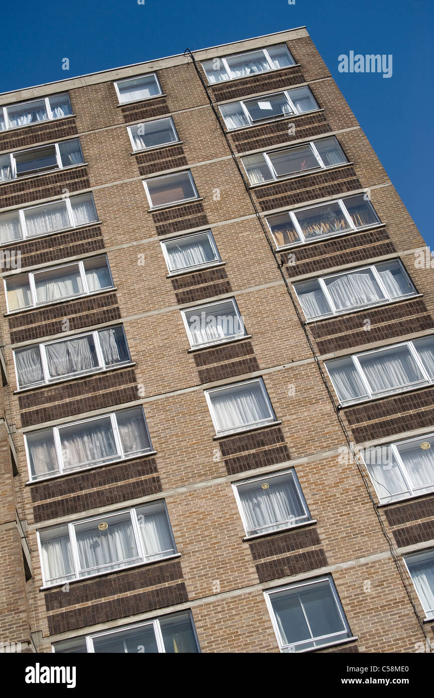High rise block of flats in a city centre in England Stock Photo - Alamy