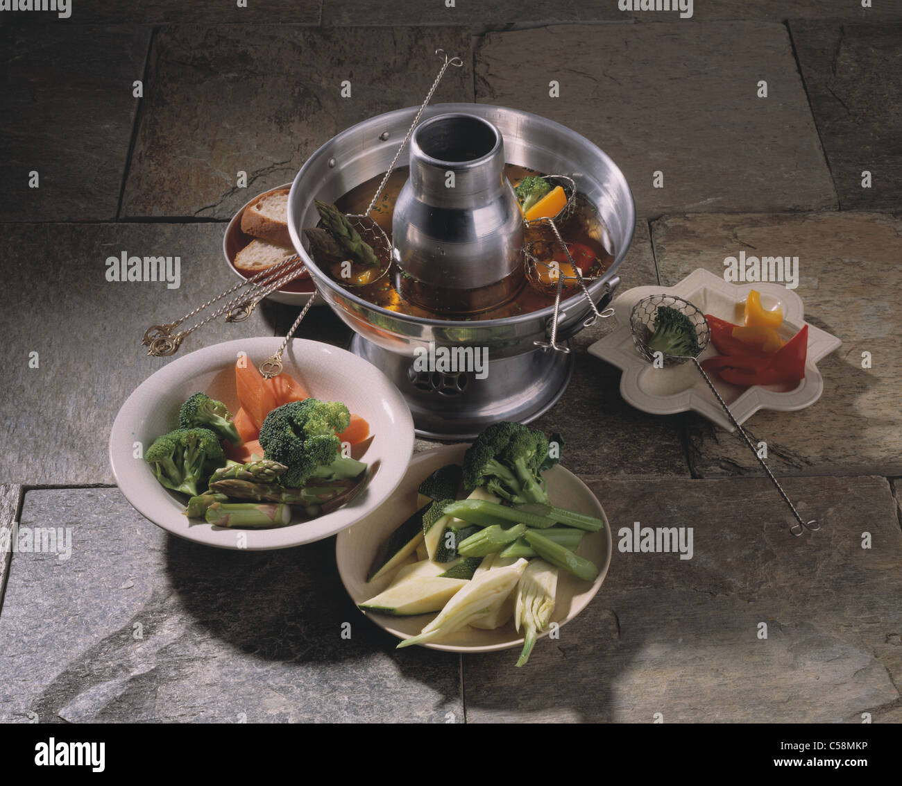 Vegetable - fondue Stock Photo - Alamy