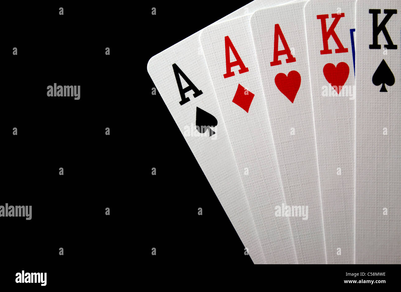 Playing cards poker full house hi-res stock photography and images - Alamy