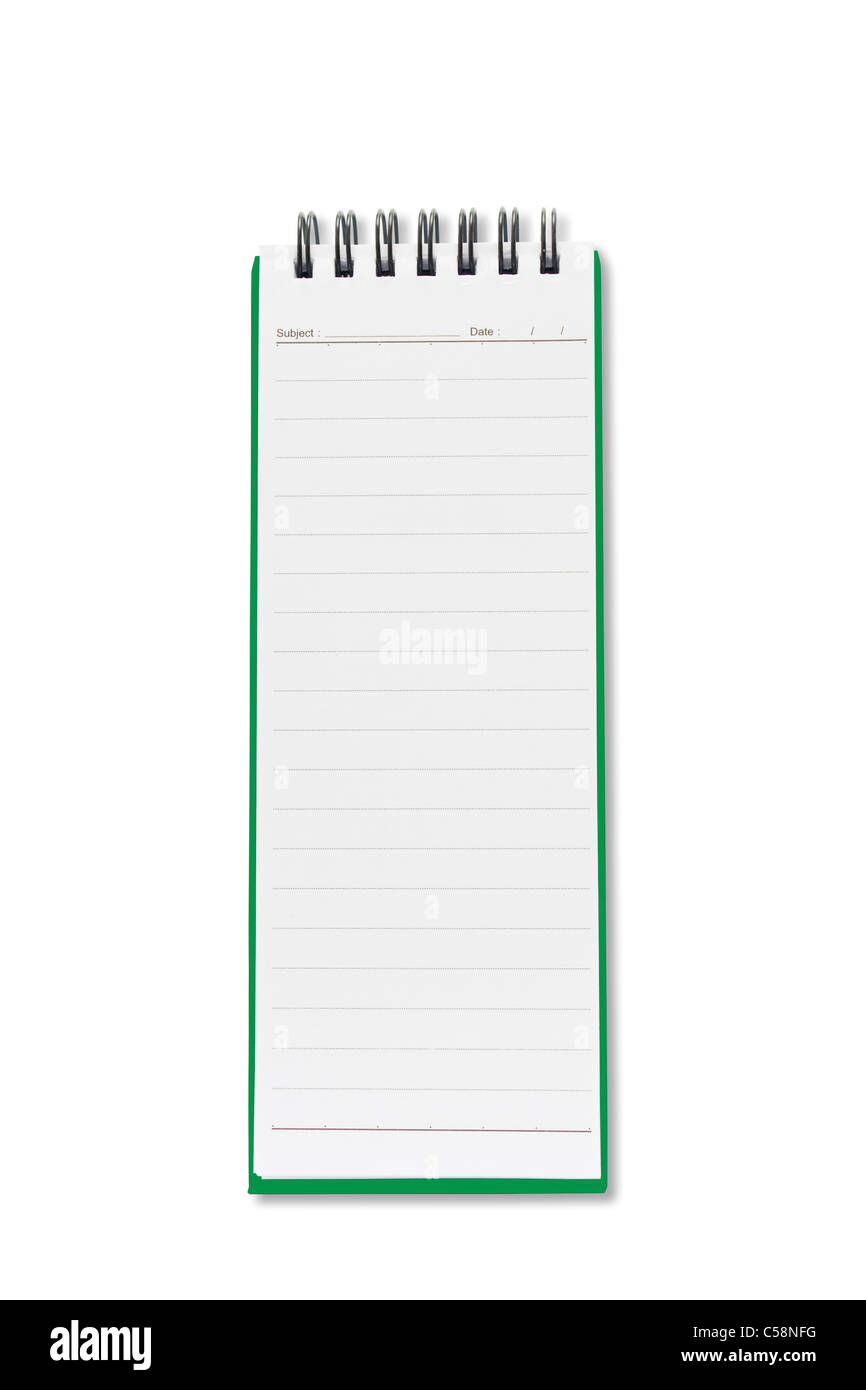 Mini blank page long shape notebook Stock Photo - Alamy