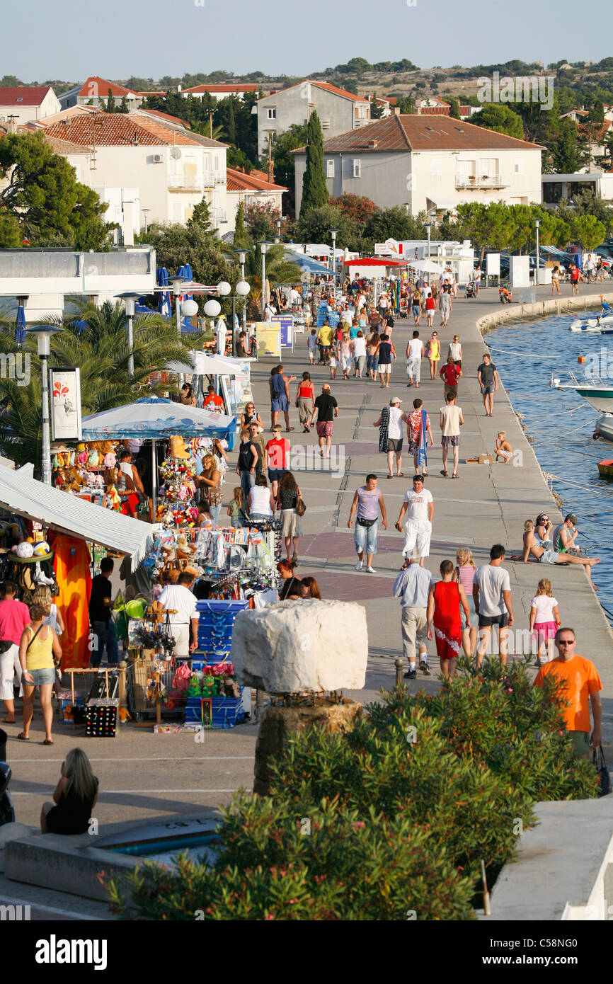 Promenade in Novalja town Stock Photo - Alamy