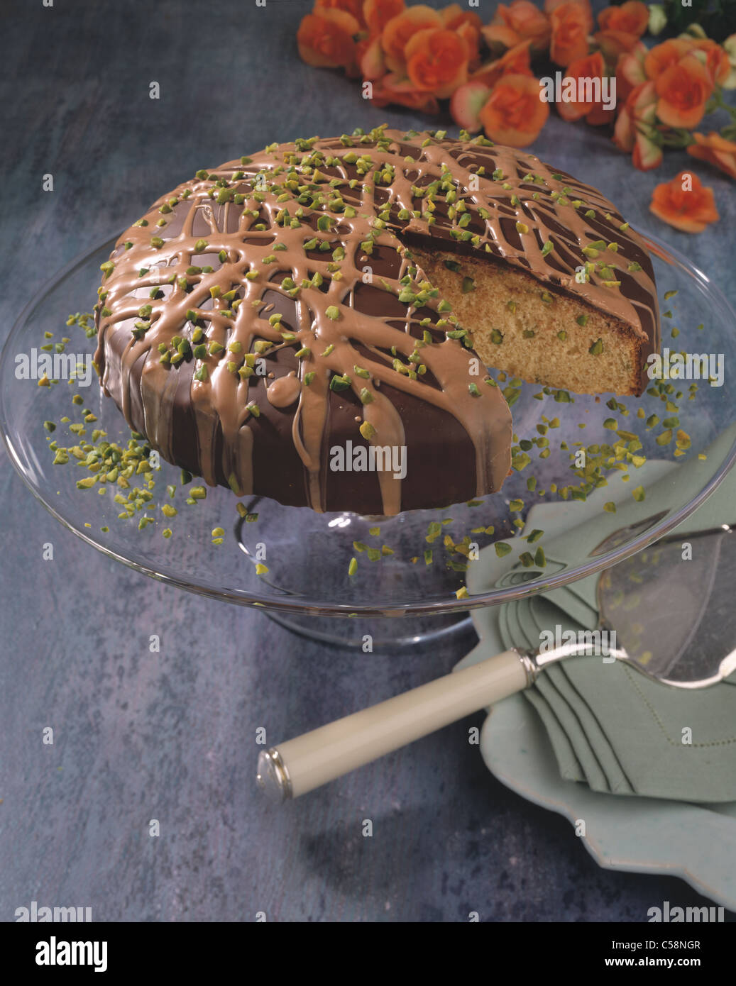 Almond paste cake Stock Photo - Alamy