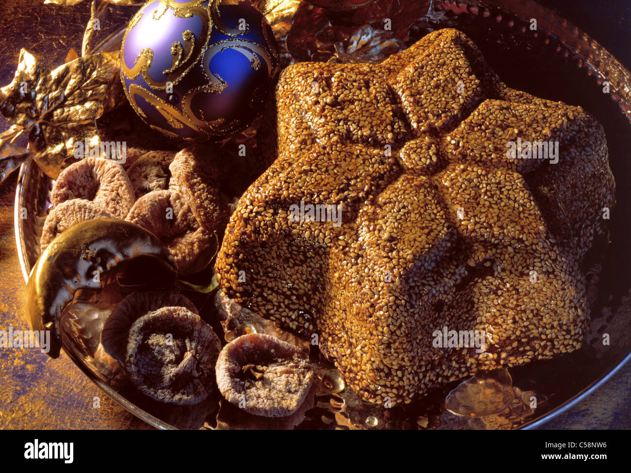 Greek fig cake Stock Photo - Alamy