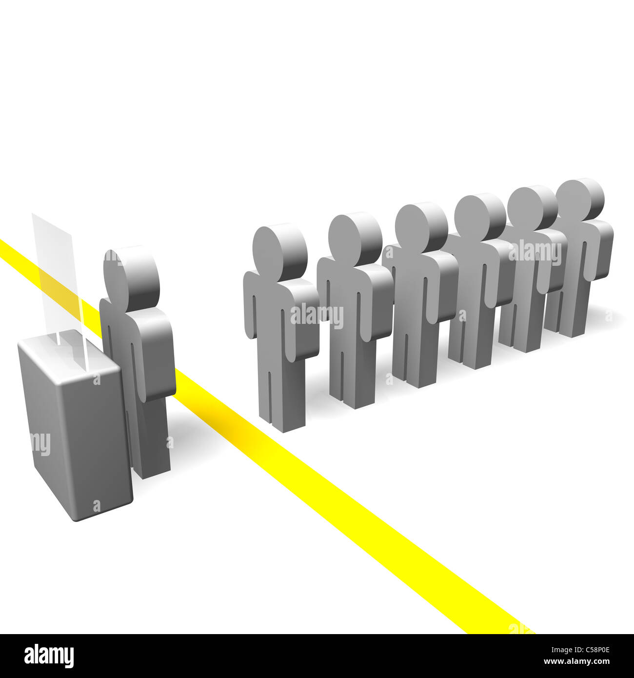 Stand behind line Cut Out Stock Images & Pictures - Alamy