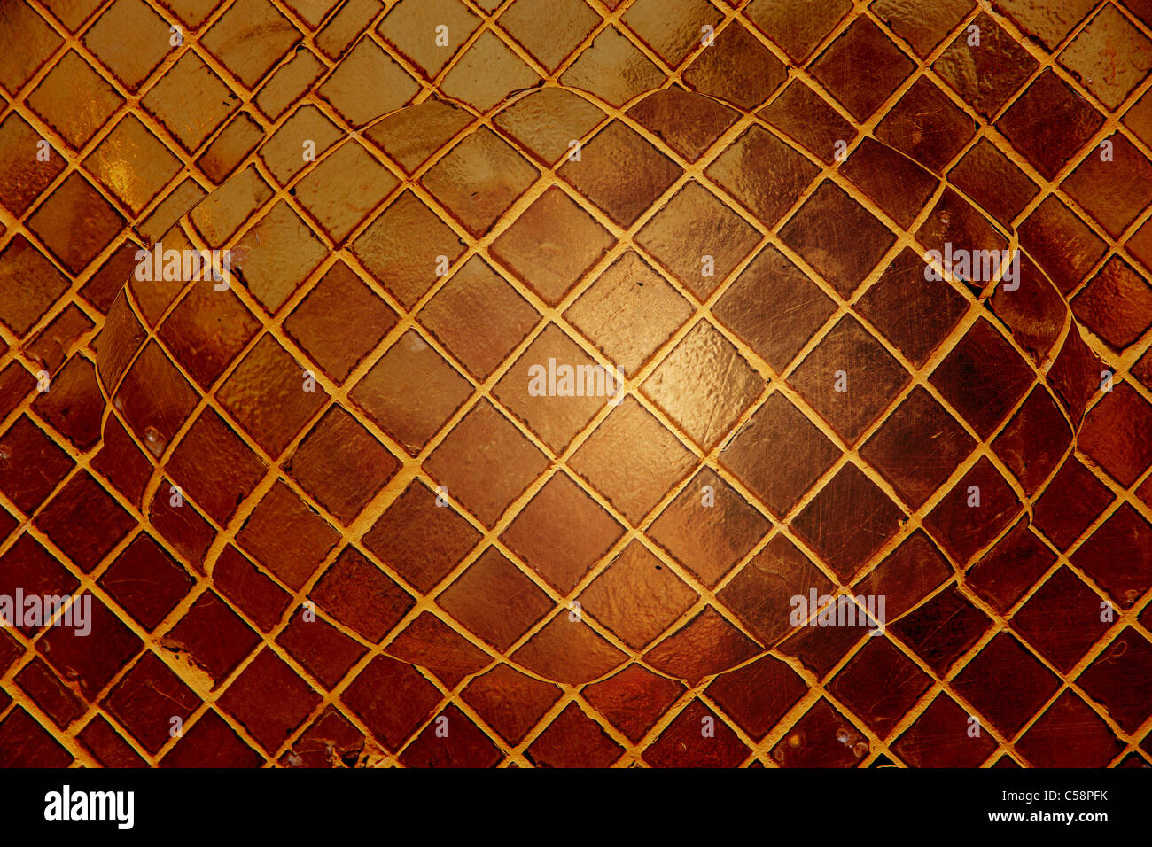 Gold tile background Stock Photo - Alamy