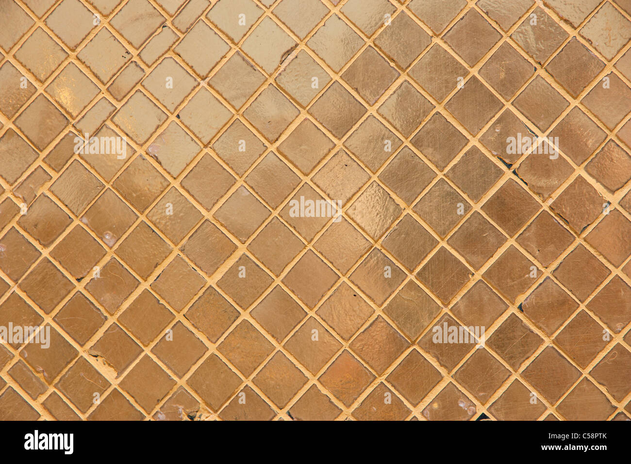 Gold tile background Stock Photo - Alamy