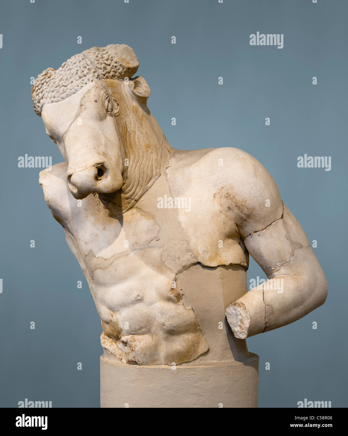 Statue of a minotaur attributed to the sculptor Myron. See description ...