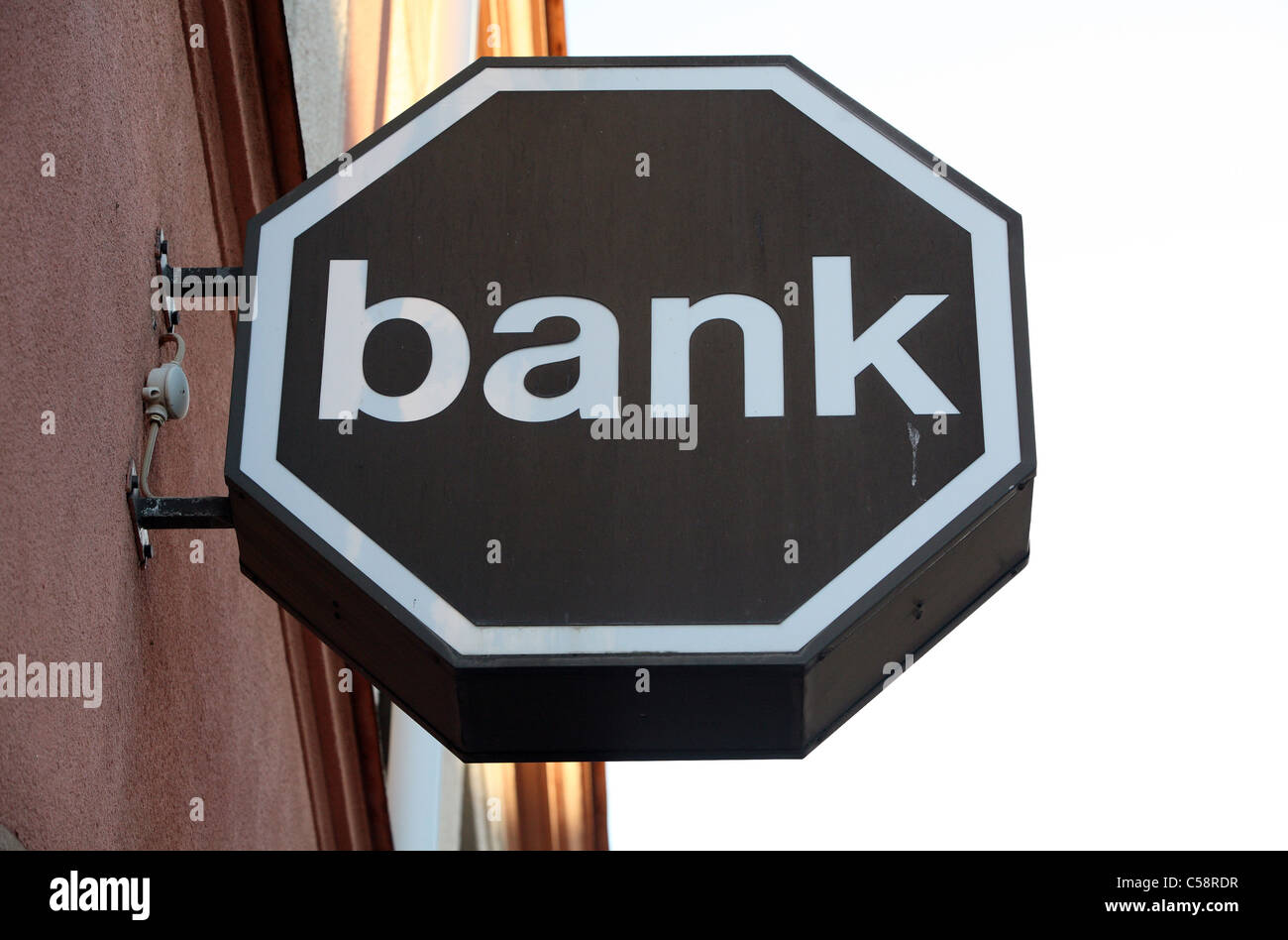 A sign BANK Stock Photo - Alamy