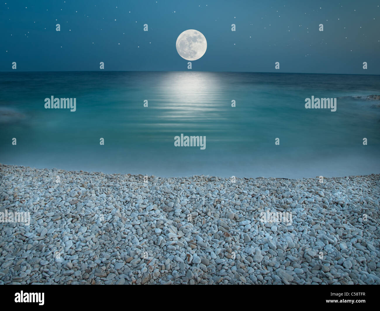 Beach Horizon Night