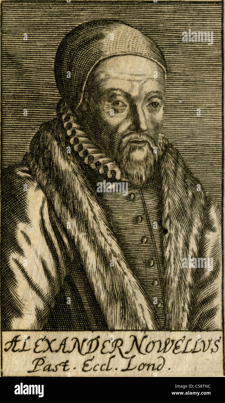 Early 1700s engraving of Alexander Nowell Stock Photo - Alamy